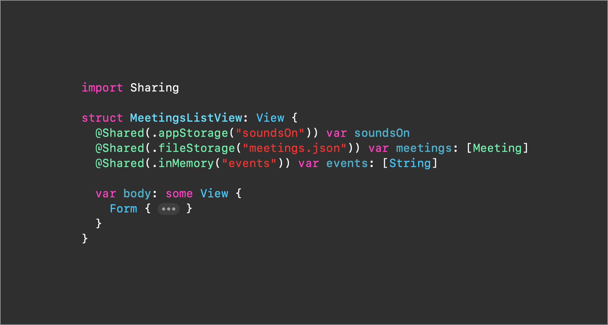 Simple State Sharing And Persistence In Swift